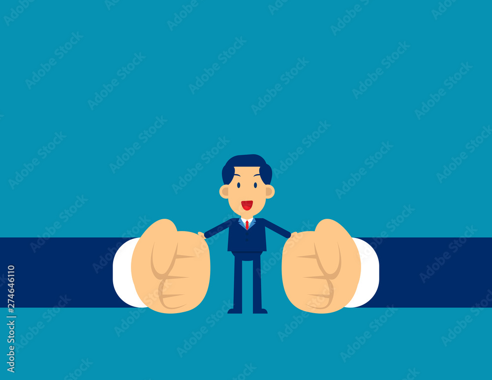 Man stop conflict. Concept business office people vector illustration ...