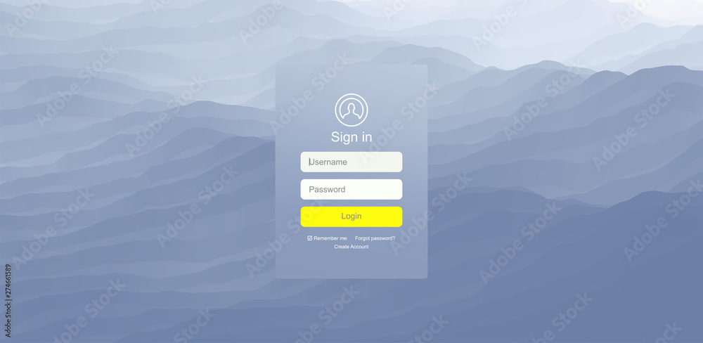 Login user interface. Modern screen design for mobile app and web ...