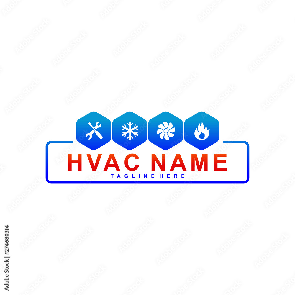 logo design for HVAC business Stock Vector | Adobe Stock