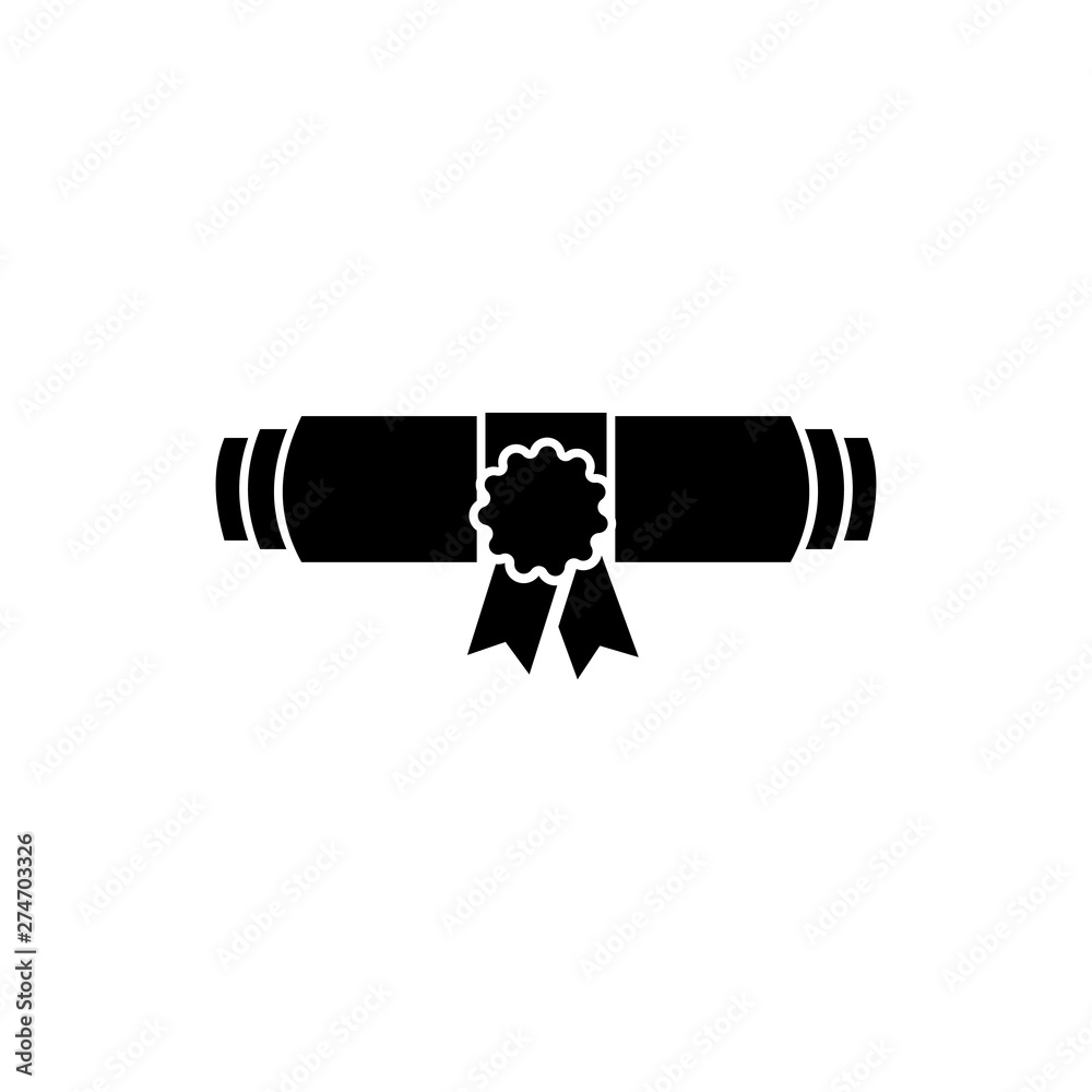 Diploma Scroll Black And White