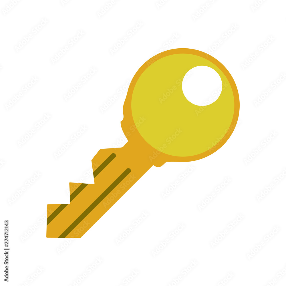 Emoji vector golden key isolated on white background Stock Vector ...