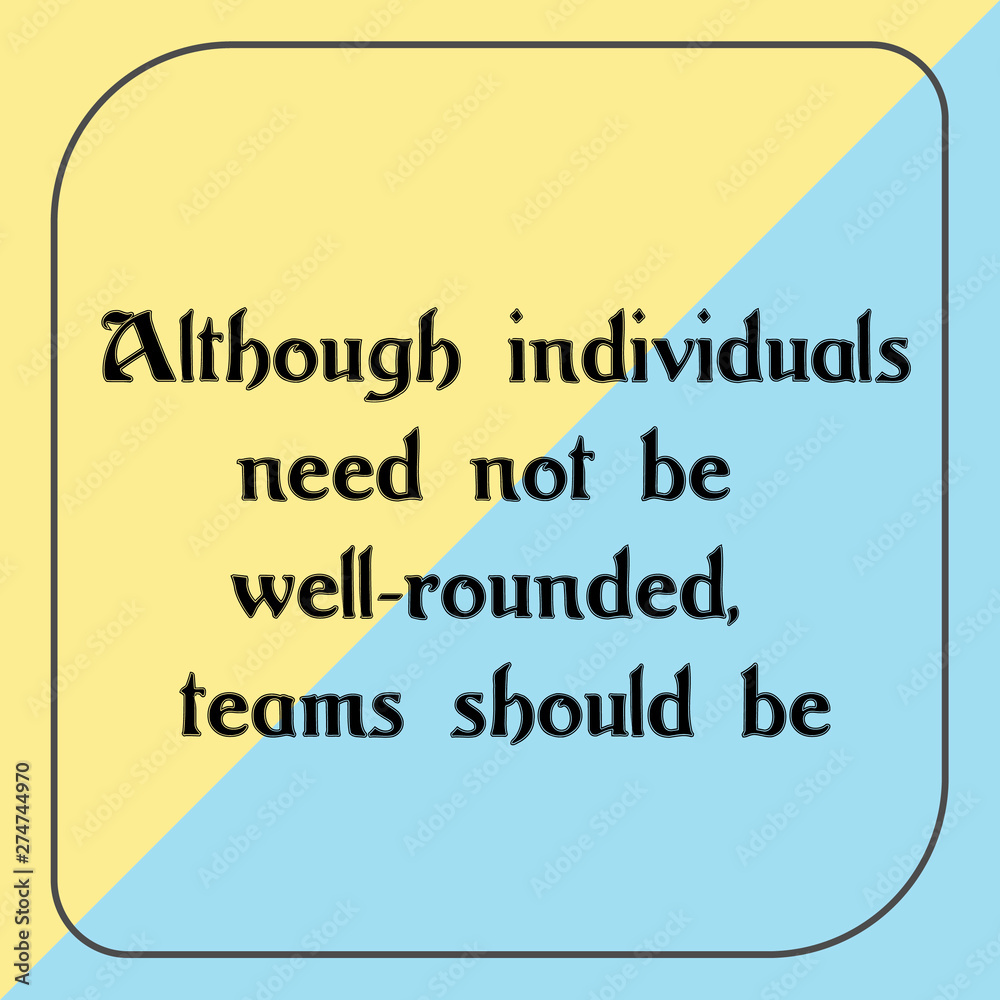 Well Rounded Individual Well Rounded Individual