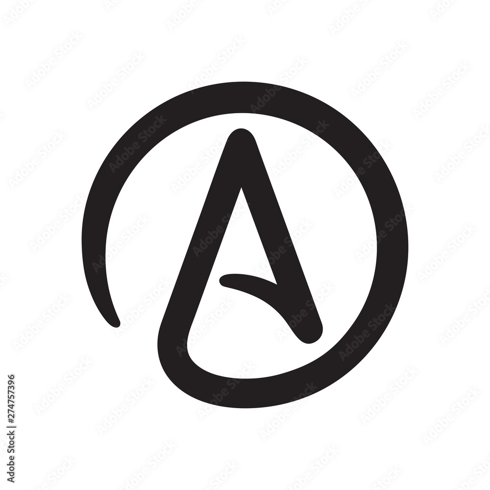 Symbol of Atheism Stock Vector | Adobe Stock