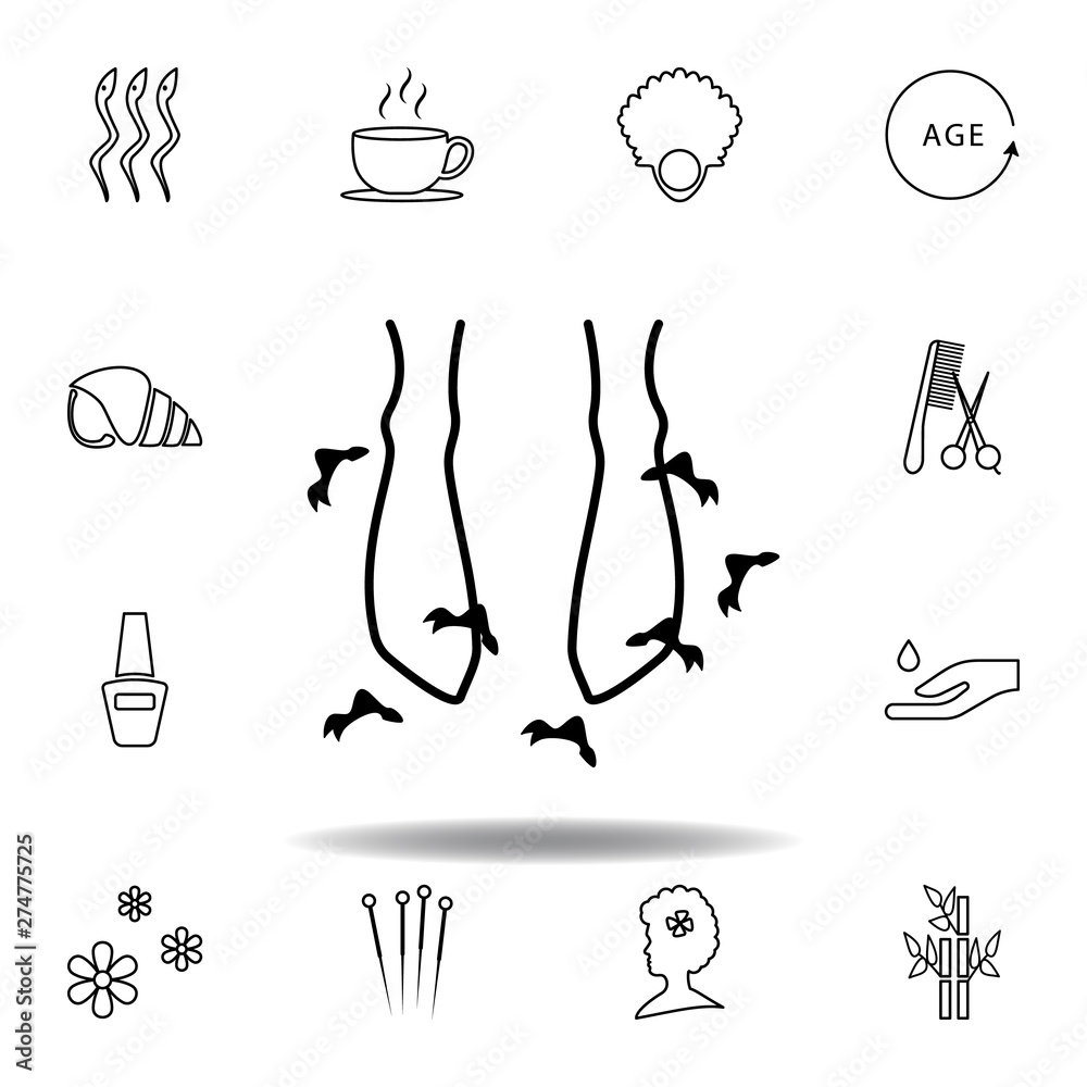 feet couple in spa outline icon. Detailed set of spa and relax ...