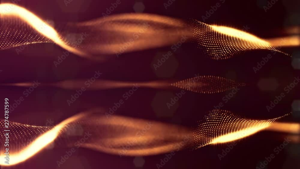 Microworld or nano technology golden background. Seamless looped ...