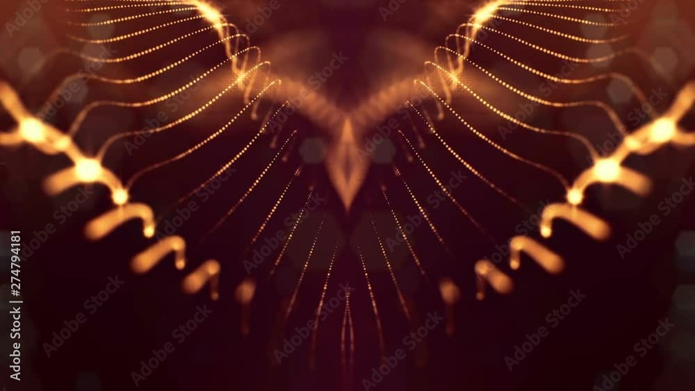 Microworld or nano technology golden background. Seamless looped ...