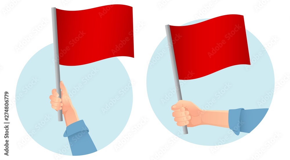 red flag in hand icon Stock Vector | Adobe Stock