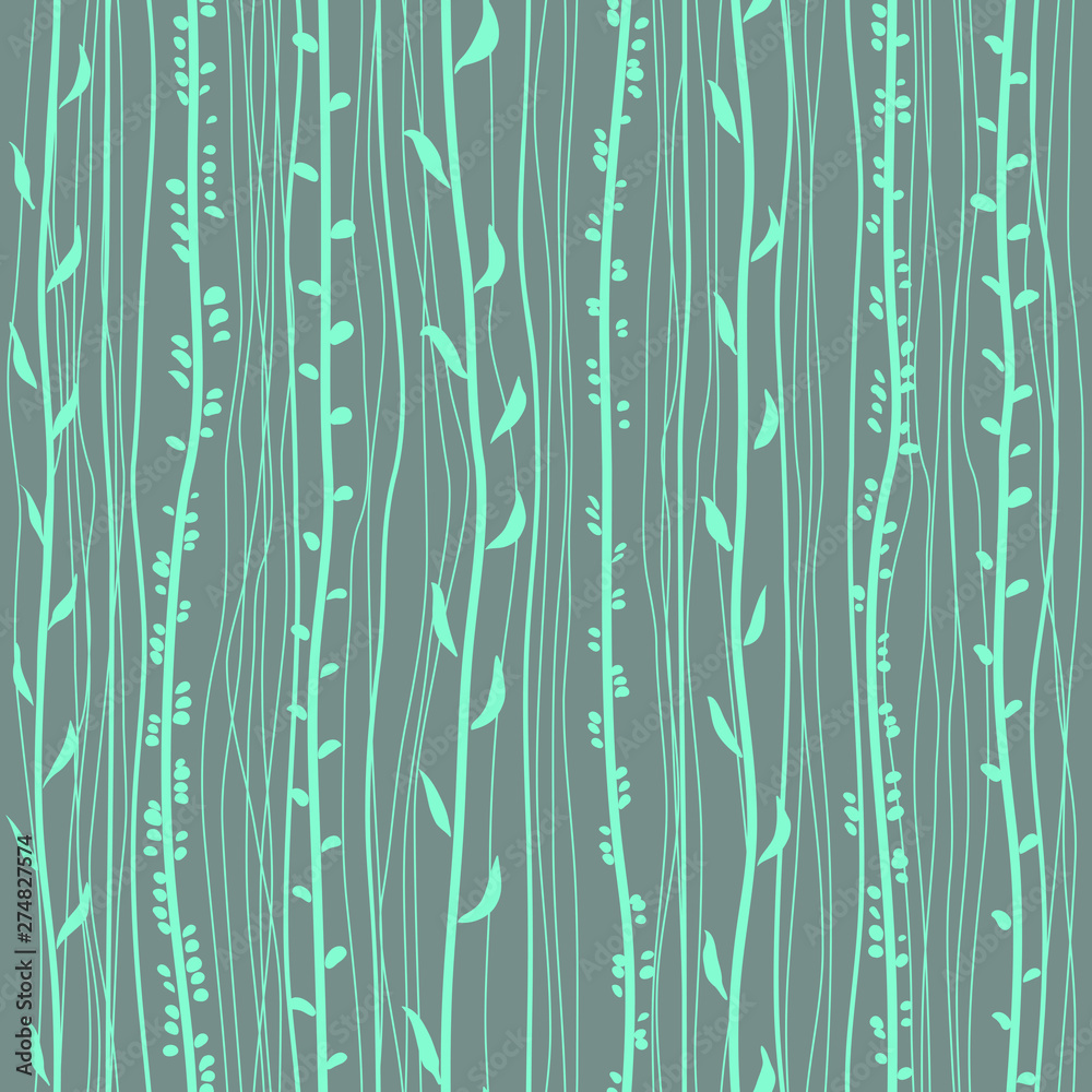Pattern with vertical parallel curved lines similar to algae ...