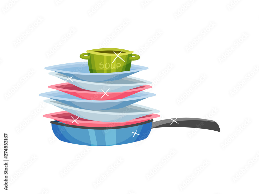 Stacked Plates Clip Art