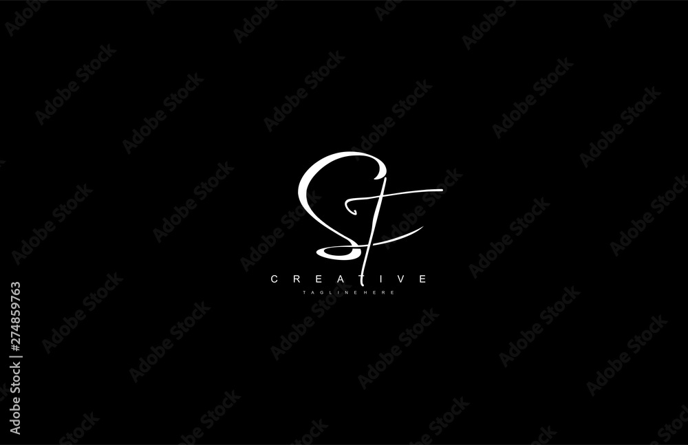 Stylish Monogram Signature Letter Sf Logo Design Stock Vector | Adobe Stock