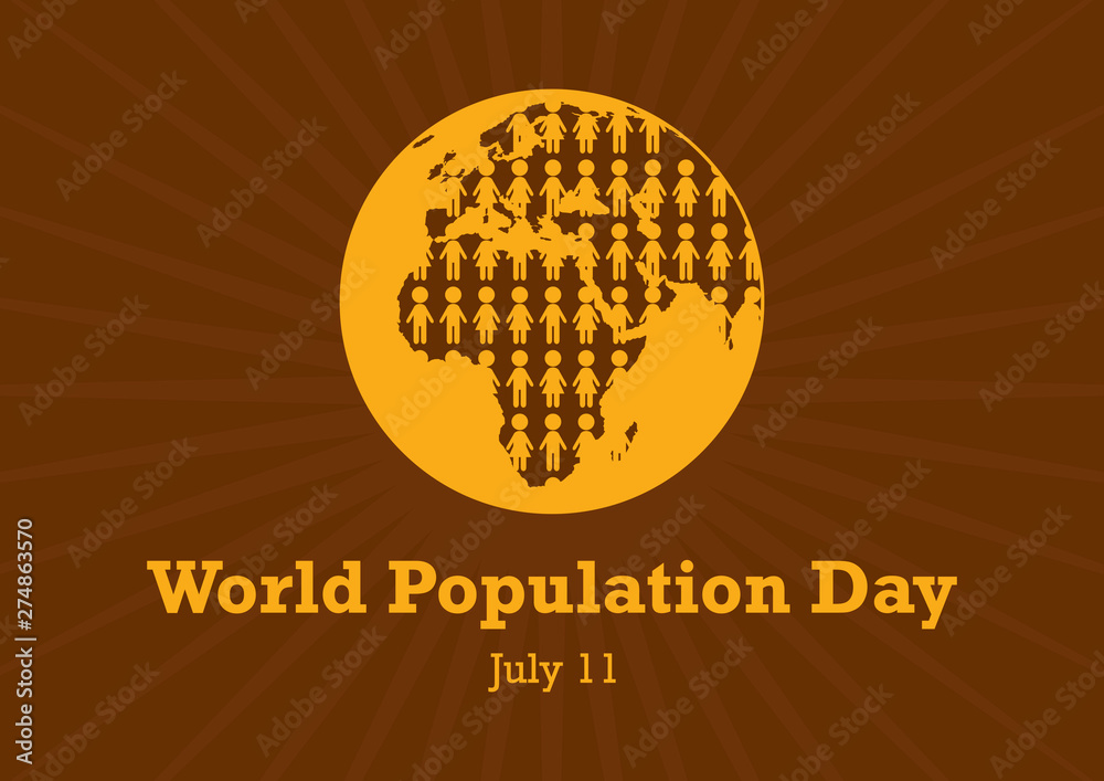 World Population Day vector. Overpopulated planet vector illustration ...