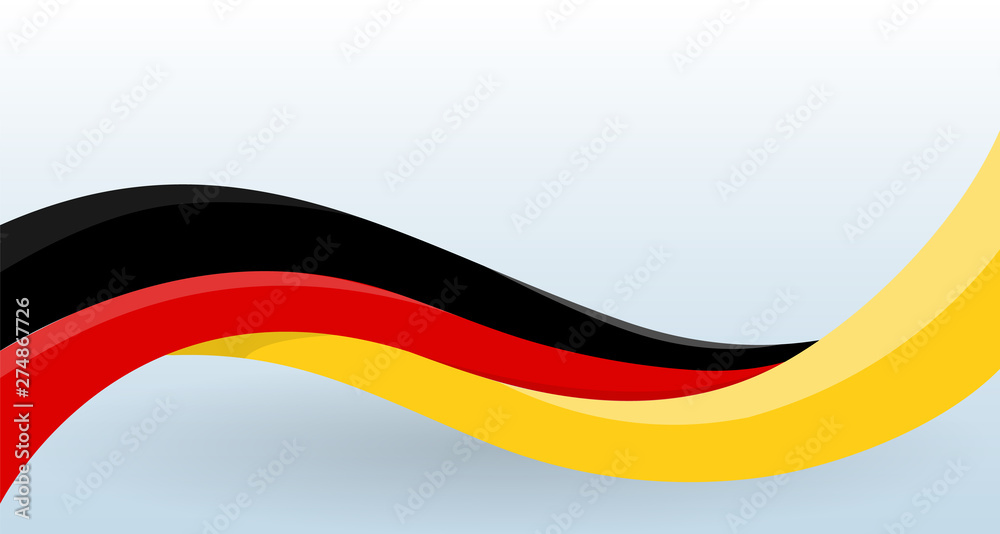 Germany Waving National flag. Modern unusual shape. Design template for ...
