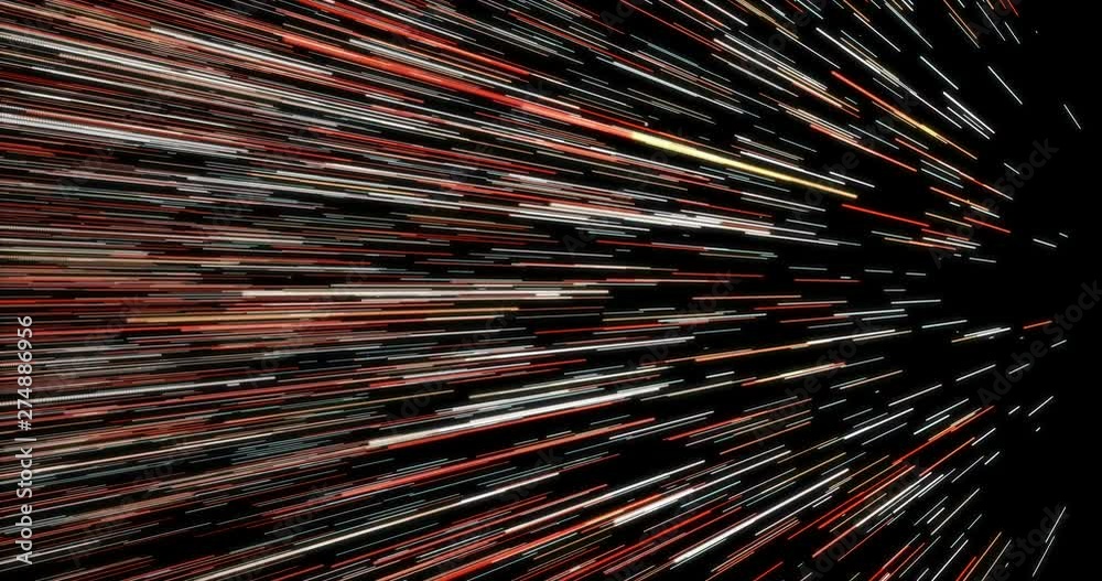 Lightspeed abstract background with moving stars on a black background ...