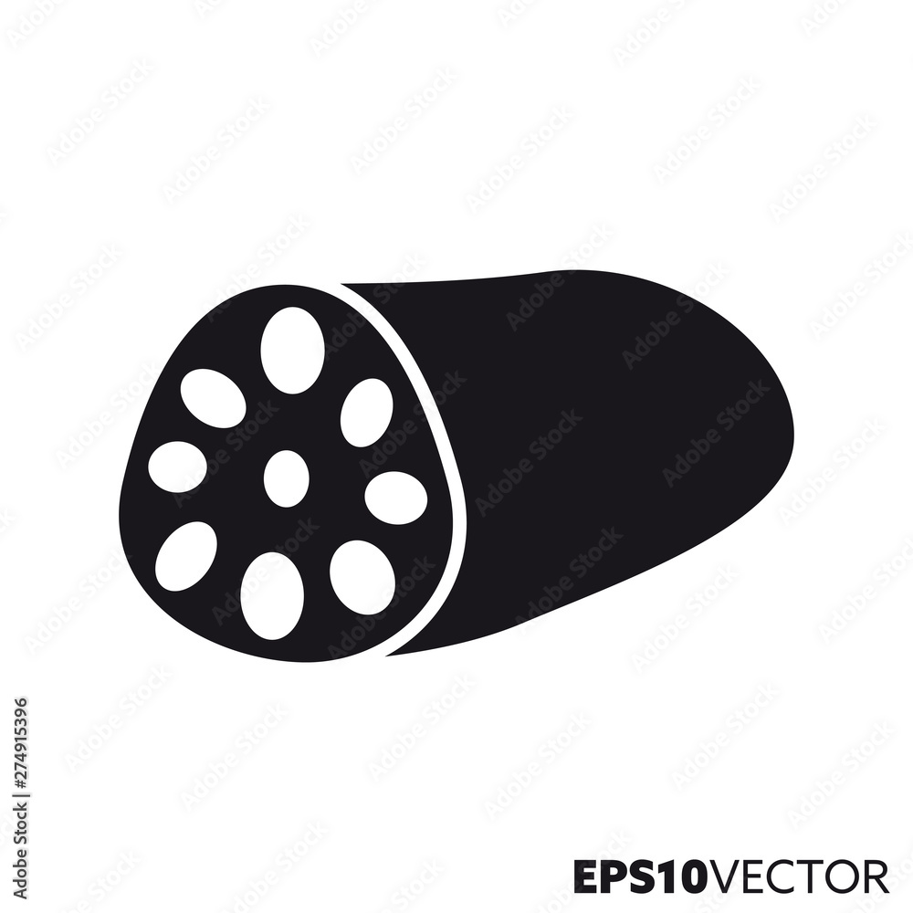 Lotus root vector glyph icon Stock Vector | Adobe Stock