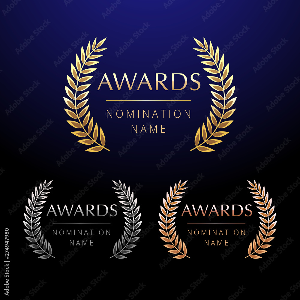Awards logotype set. Isolated abstract graphic design template ...