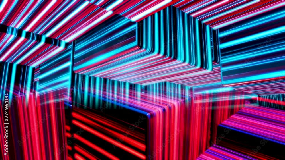 Vidéo Stock Abstract colorful cubes moving slowly, seamless loop ...