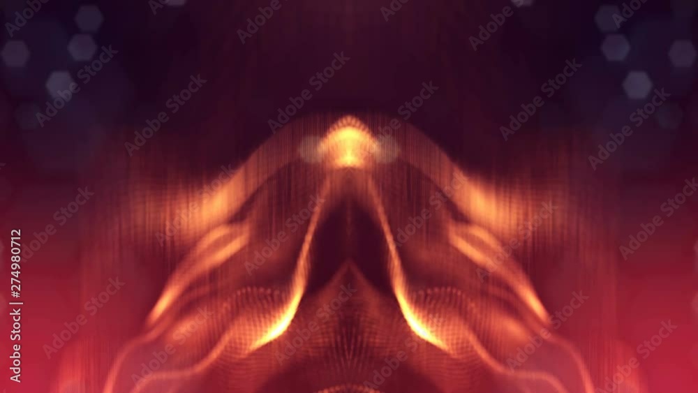 Vidéo Stock complex golden composition with luminous particles that ...