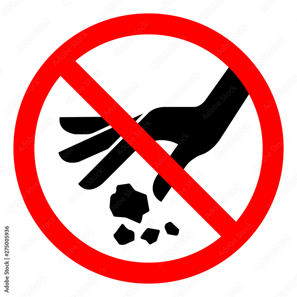 No Littering Symbol Sign, Vector Illustration, Isolate On White ...