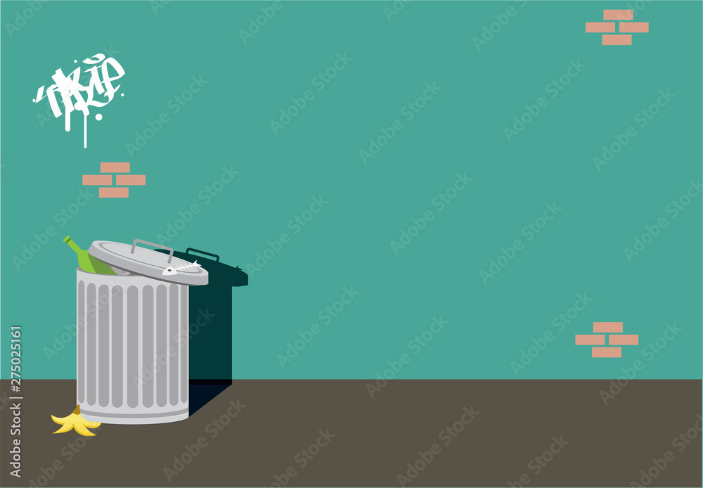ally background trash can Stock Vector | Adobe Stock