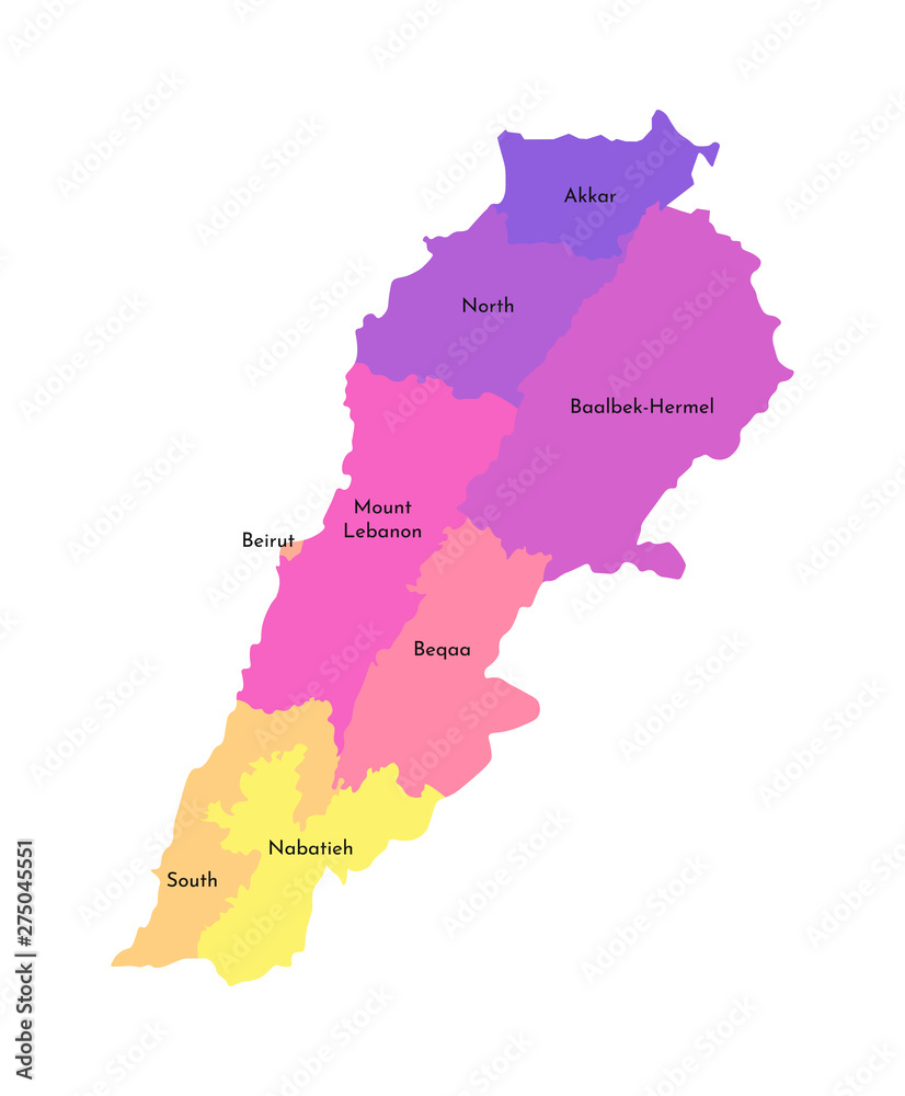 Vector isolated illustration of simplified administrative map of ...