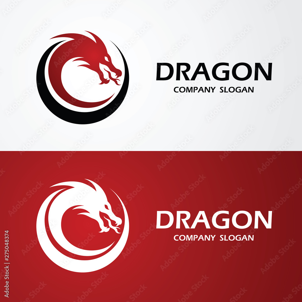 Dragon logo vector Stock Vector | Adobe Stock
