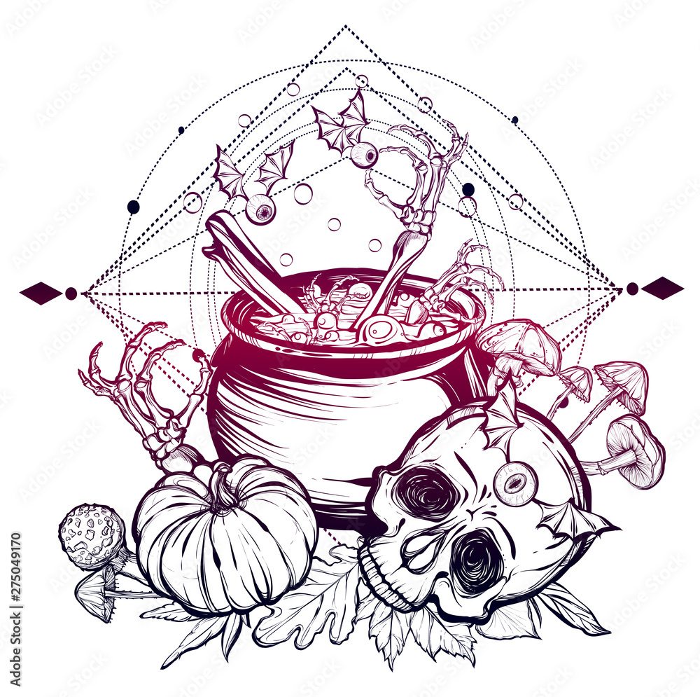 Template To Print Halloween Caldron