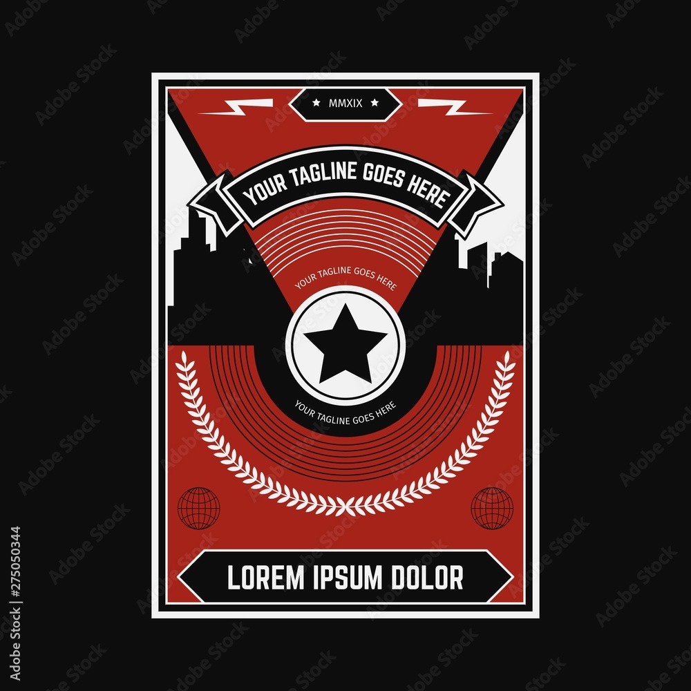 PROPAGANDA POSTER BACKGROUND Stock Vector | Adobe Stock