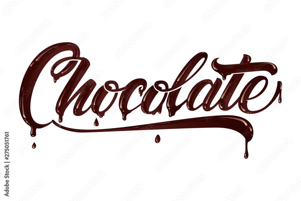Hand drawn lettering Chocokate. Elegant modern handwritten calligraphy ...