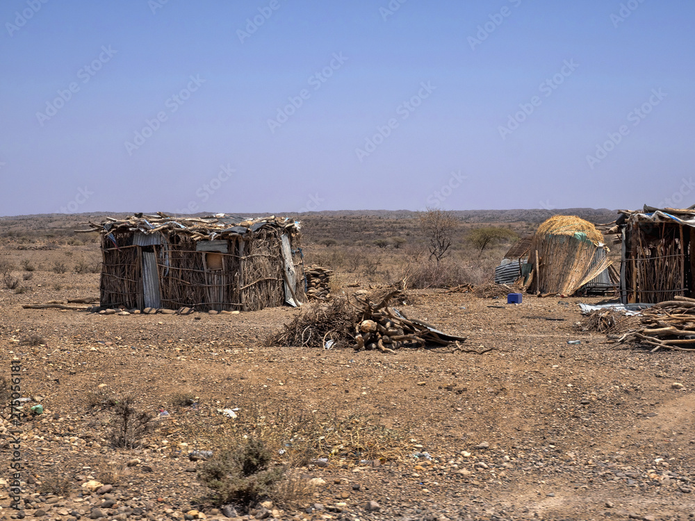 Endless slums of Somalis, living in utter poverty and despair. Afar ...