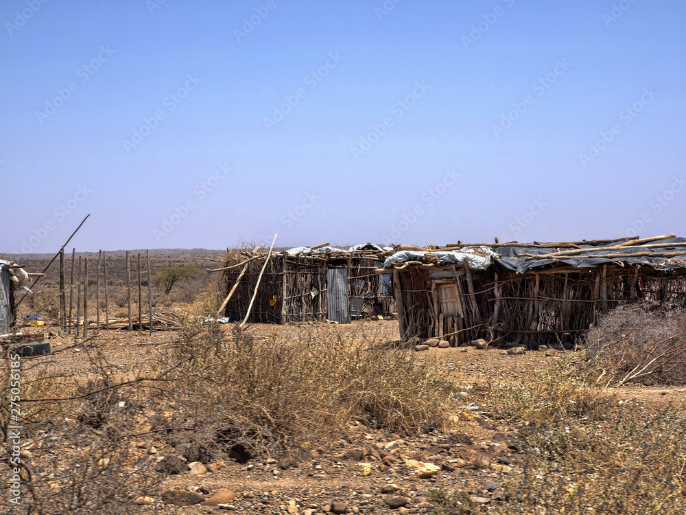 Endless slums of Somalis, living in utter poverty and despair. Afar ...