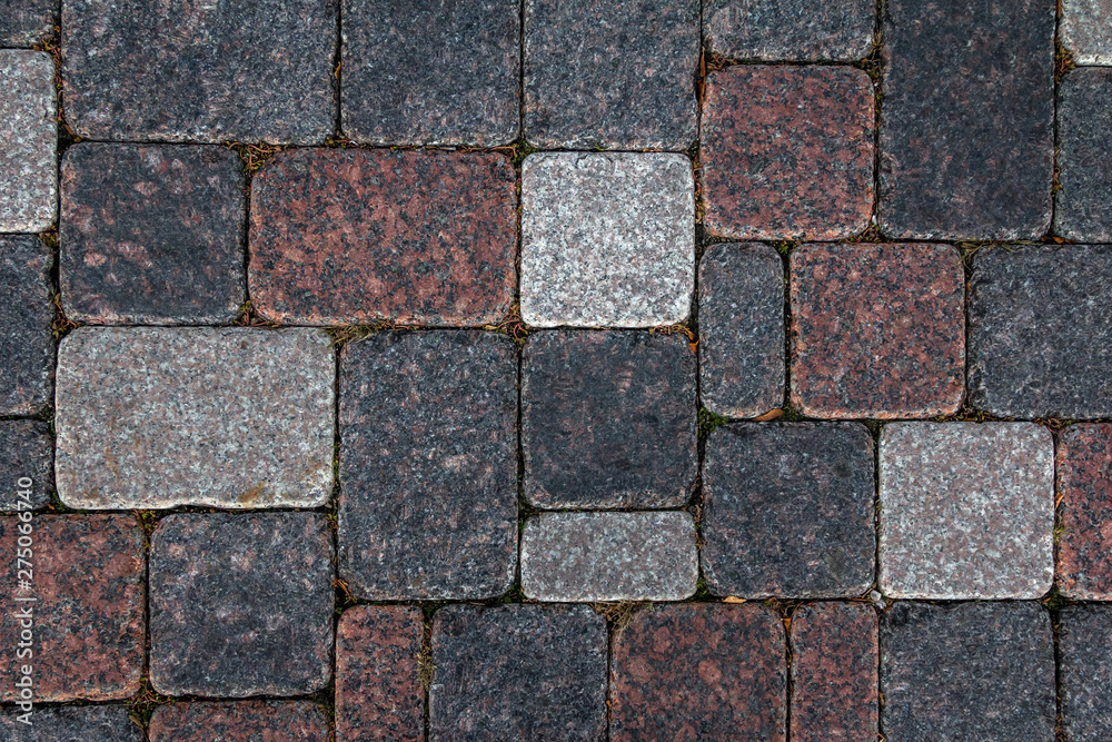 Concrete tile texture. City pavement background. Abstract stone brick ...