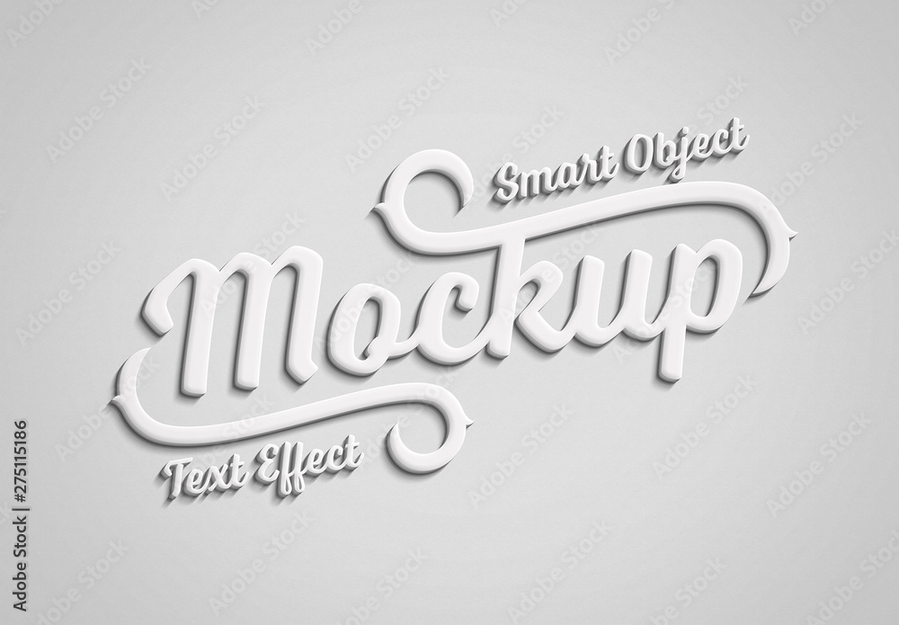 3D Embossed Text Effect Stock Template | Adobe Stock