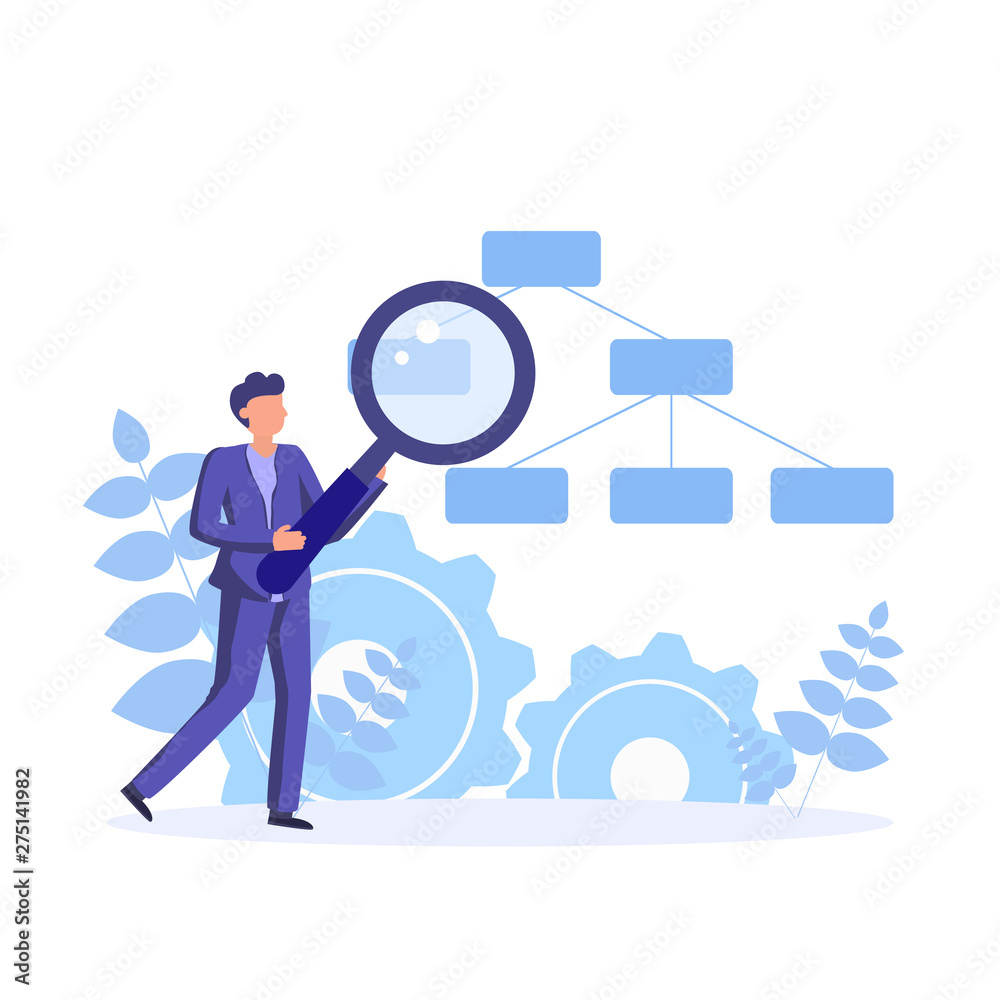 Vektorová grafika „Decision tree. Data scientists, analytical data ...