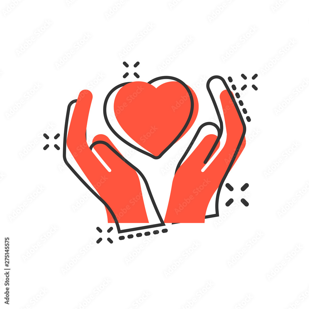 Cartoon Heart To Care