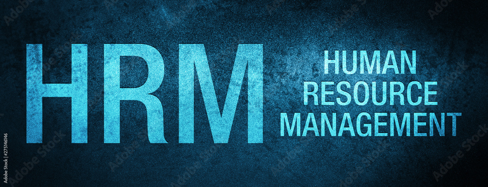 HRM Human Resource Management Special Blue Banner Background Stock ...