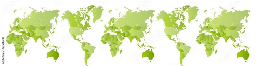 Big green world map. Expanded Planet Earth. Globe scan. Southern and ...