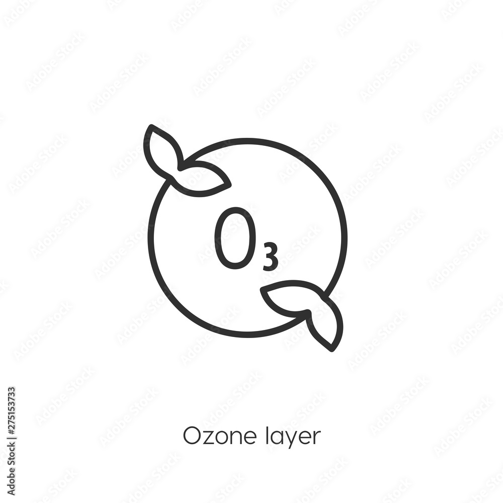 ozon layer icon. ozon layer icon vector. Linear style sign for mobile ...