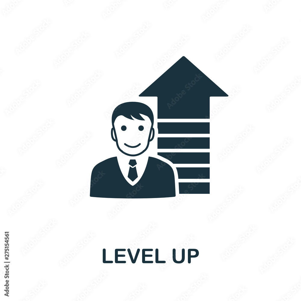 Level Up vector icon symbol. Creative sign from gamification icons ...