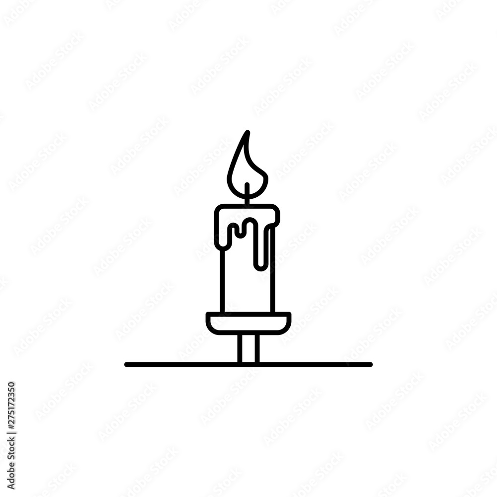 candle, death outline icon. detailed set of death illustrations icons ...