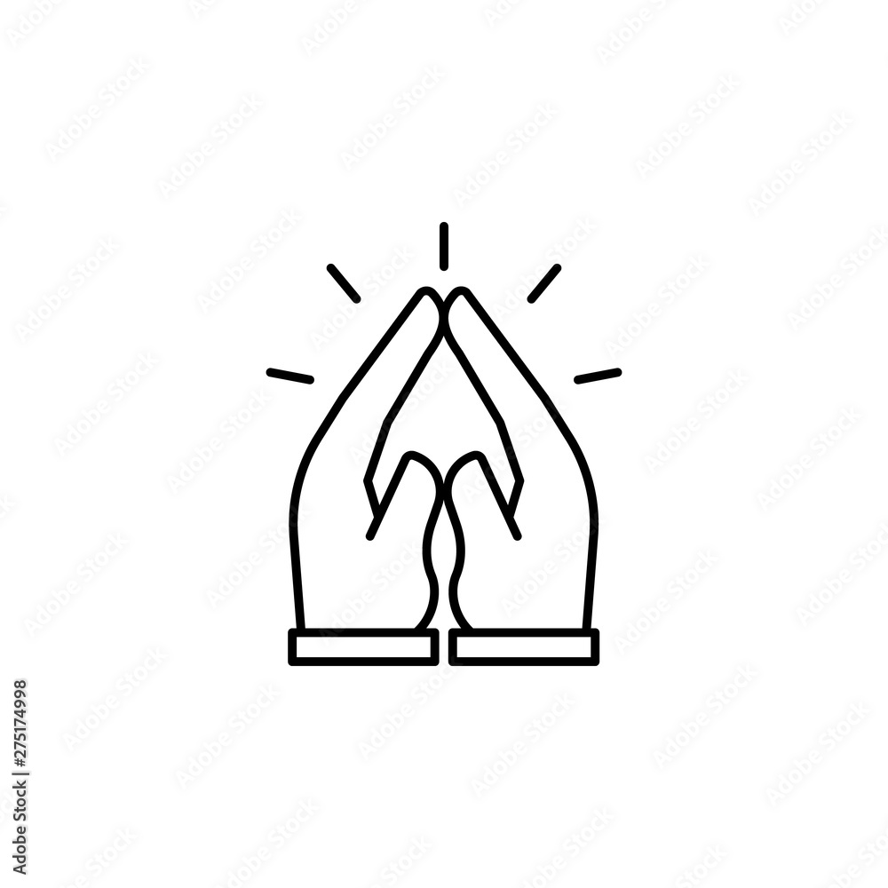 pray, death, hands outline icon. detailed set of death illustrations ...