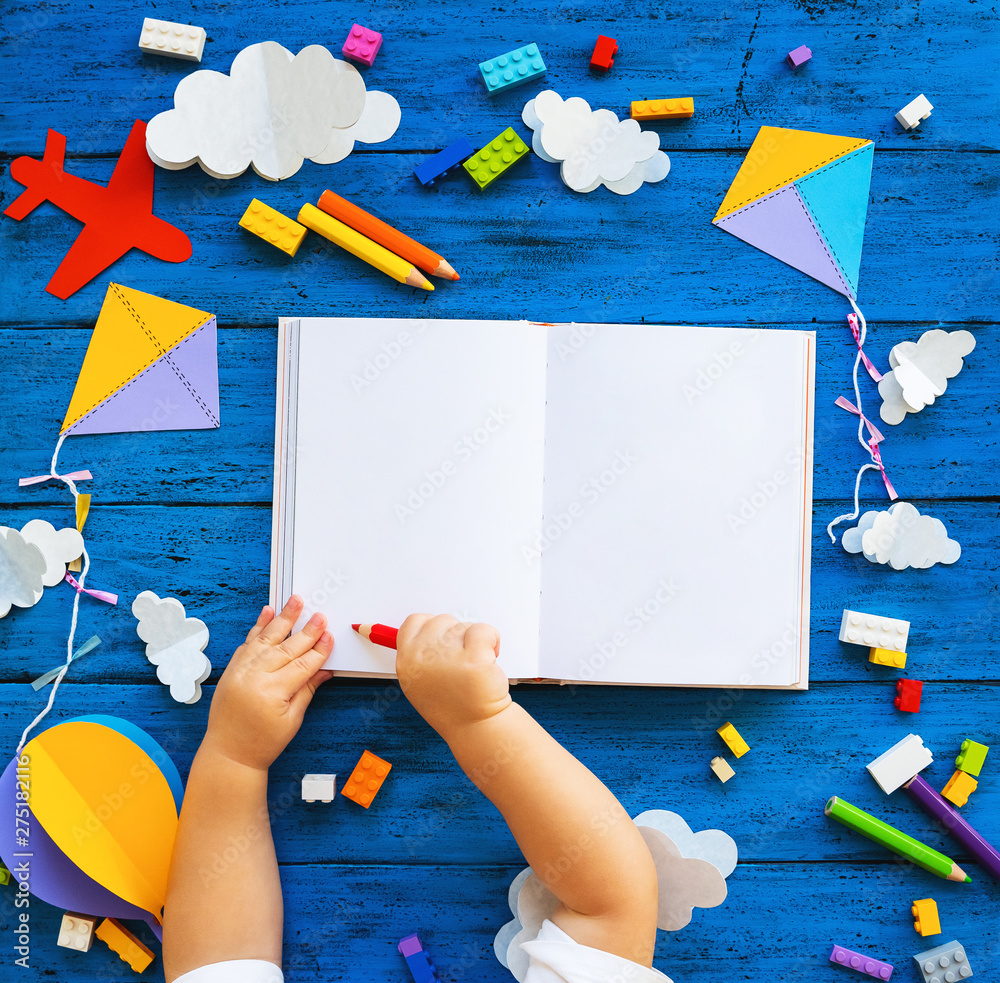 Сolourful creative children's background Stock Photo | Adobe Stock