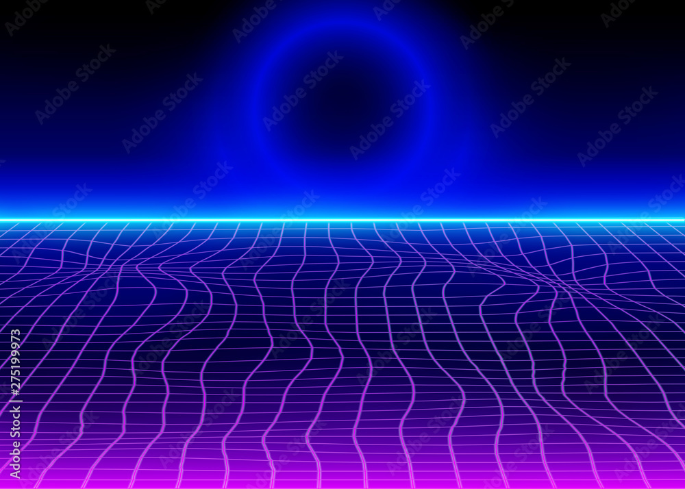 Futuristic Retro Background Stock Vector | Adobe Stock