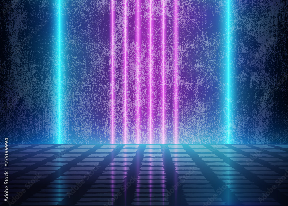 Neon 3D Glow Lights Stock Vector | Adobe Stock