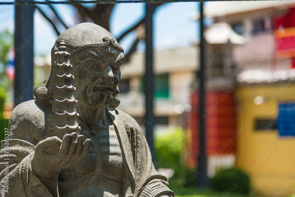 Chinese god statue of Wat Borom Racha Kanchanapisek Anusorn(Leng nuei ...