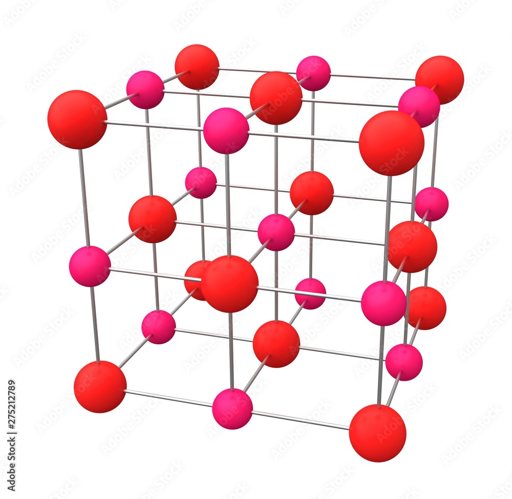 Crystal structure. Sodium chloride rock salt ilustración de Stock ...