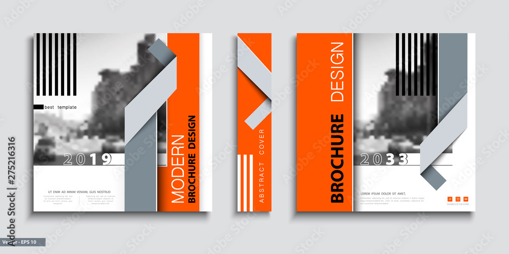 Cover design. Abstract template brochure. City. Set of title page ...