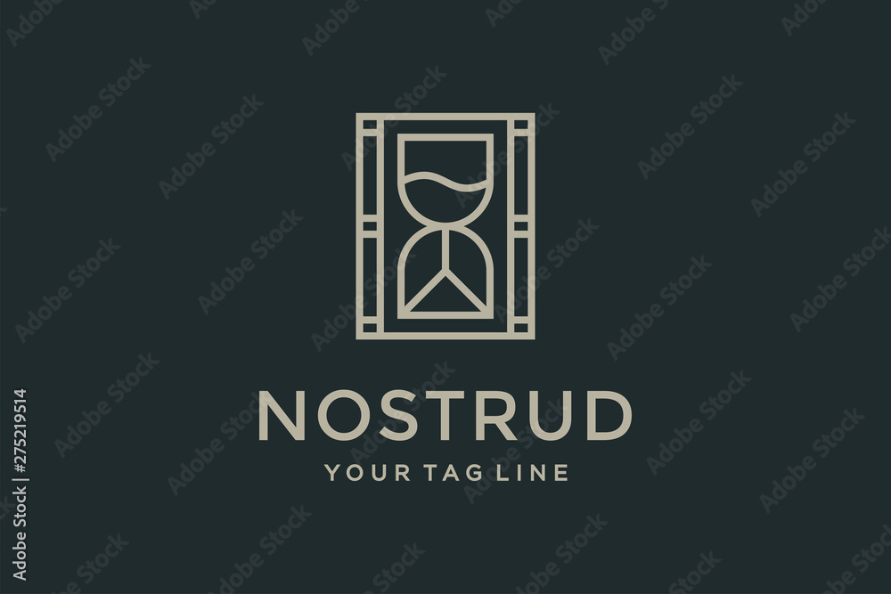 Hourglass logo design concept. Universal hourglass logo. Stock Vector ...