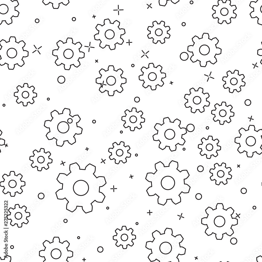 Settings Gear Icon Black