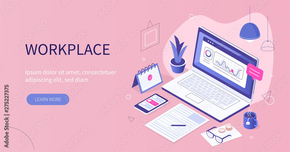 desk Stock Vector | Adobe Stock