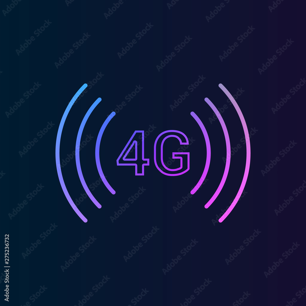 4G Network nolan icon. Simple thin line, outline vector of Technology ...